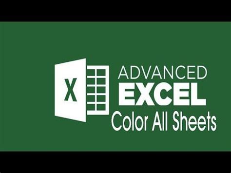 Color All Excel Sheet Tabs Differently In One Step Excel First Step Tab