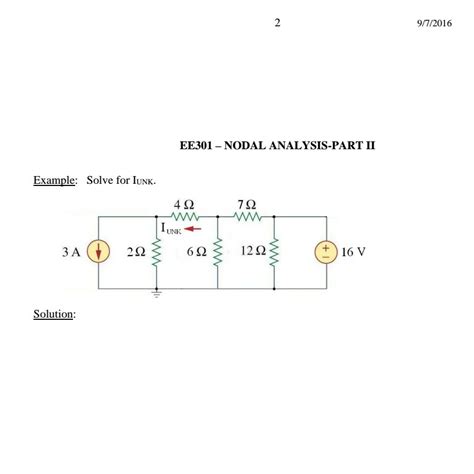 Solved EE NODAL ANALYSIS PART II Example Chegg Com