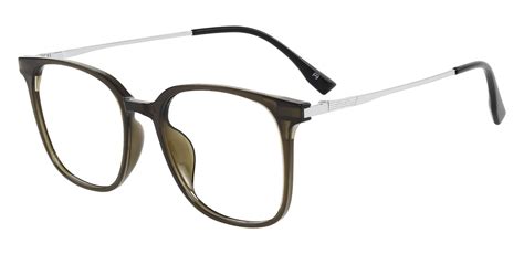 Echo Square Prescription Glasses Dark Olive Womens Eyeglasses