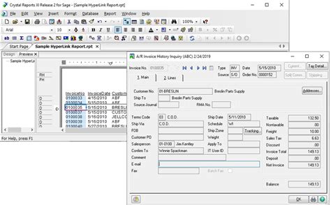 How To Launch Sage 100 Screens From Crystal Reports