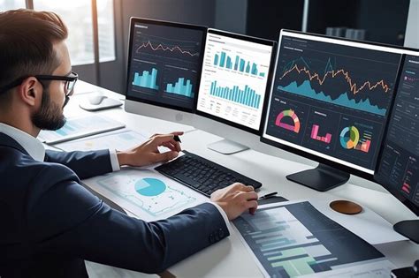Premium Photo Data Analyst Working On Business Analytics Dashboard