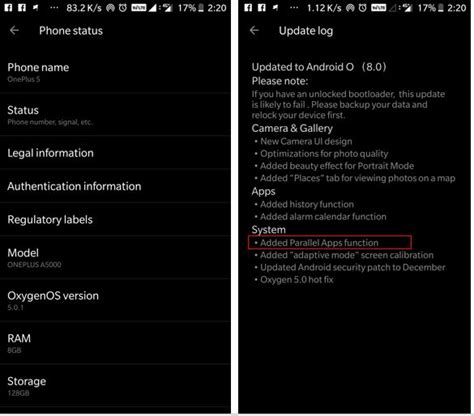 How To Use Parallel Apps In Oneplus 6 6t 5 5t 3 And 3t H2s Media