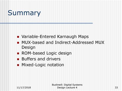 Bushnell Digital Systems Design Lecture 4 Ppt Download