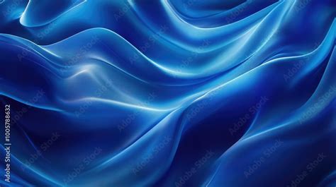 Dynamic Blue Wave Patterns Flowing Horizontally Forming A Vibrant Abstract Background Design
