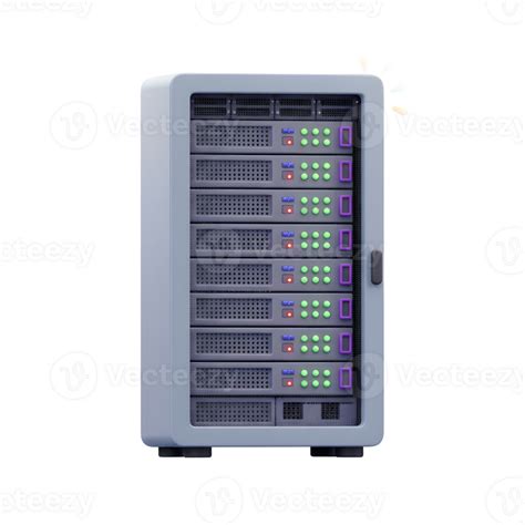 Data Server Rack System Illustration With Indicators And Cartoon Style 57531002 Png