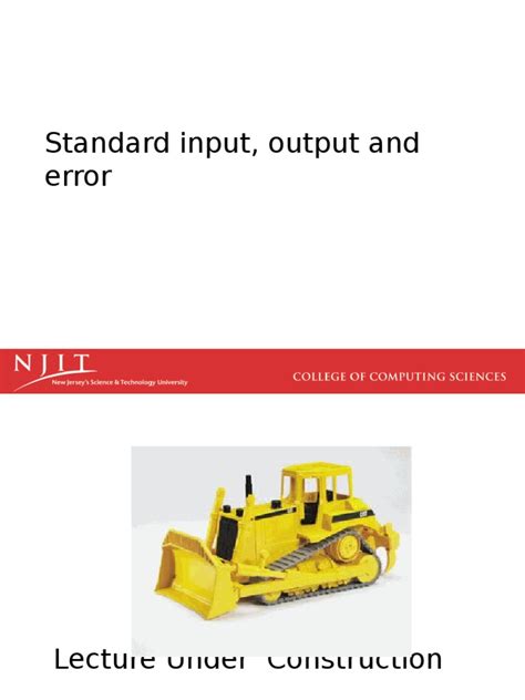 Standard Input Output And Error Pdf Inputoutput Class Computer
