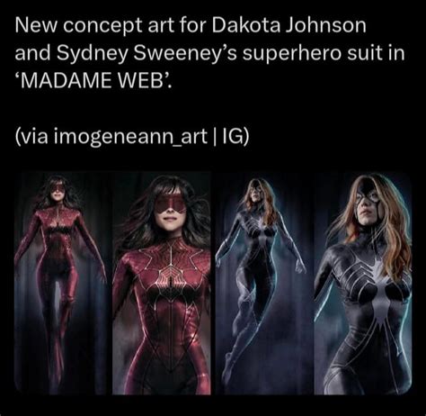New Concept Art For Dakota Johnson And Sydney Sweeneys Superhero Suit