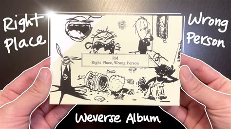 Rm Right Place Wrong Person Unboxing 🖤 Weverse Albums Ver Rpwp Solo