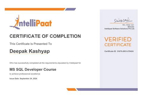 Deepak Kashyap On Linkedin Sql Dataanalysis Certification