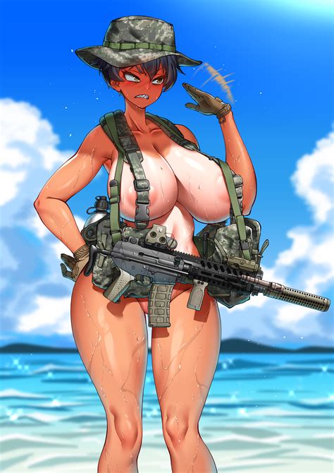 Rule 34 1girls Big Breasts Breasts Camo Clothing Camo Print Camouflage Convenient Censoring