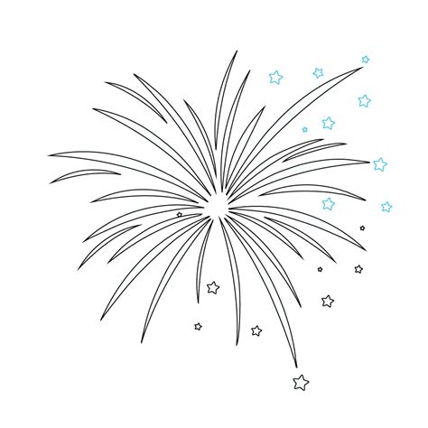 How To Draw A Fireworks Step By Step