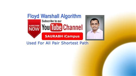 Floyd Warshall Algorithm Ii All Pair Shortest Path Ll Dynamic Programming Ll By Mr Saurabh Sir