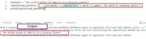 how to capitalize first and last letters of each word in a string in