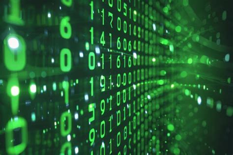 Digital Binary Coding On Network Futuristic Technology Background
