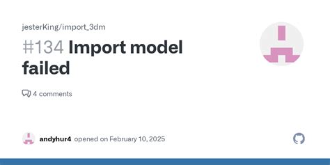 Import Model Failed · Issue 134 · Jesterkingimport3dm · Github