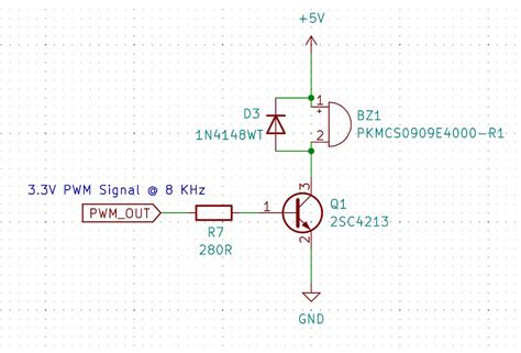Transistors How To Improve Sound Output Level Of Passive Piezoelectric Buzzer Electrical