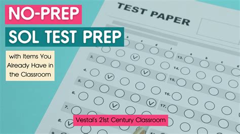 No Prep Va Sol Test Prep With Items You Already Have Vestals 21st