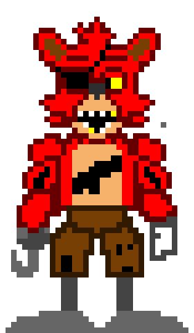 Foxy Fnaf Pixel Art