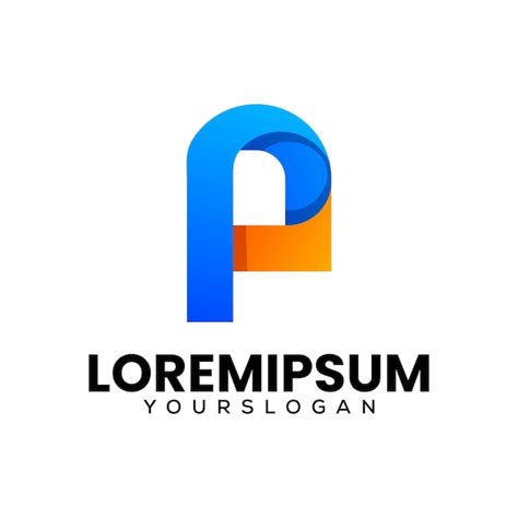 이니셜 P 로고 디자인 무료 벡터