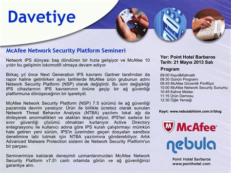 Mcafee Network Security Platform Semineri Nebula Bilişim
