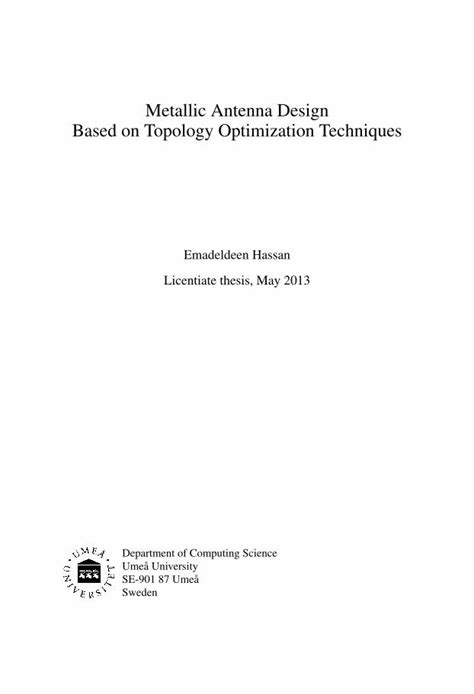 PDF Metallic Antenna Design Based On Topology Optimization Techniques DOKUMEN TIPS