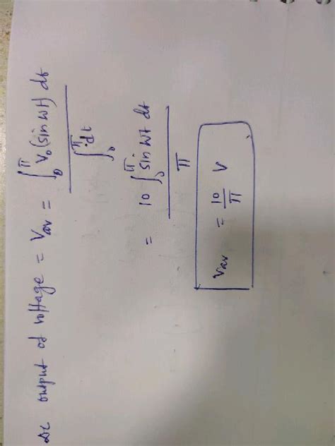94 in half wave rectifier peak value of sinusoidal signal is 10 v