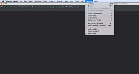 Android Studio Flutter Project Multiple Empty Noncloseable Android Windows On Osx