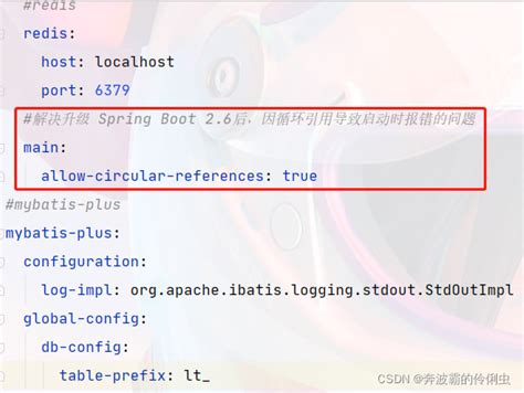 解决升级 Spring Boot 26后，因循环引用导致启动时报错的问题setting Springmainallow Circular References To T Csdn博客