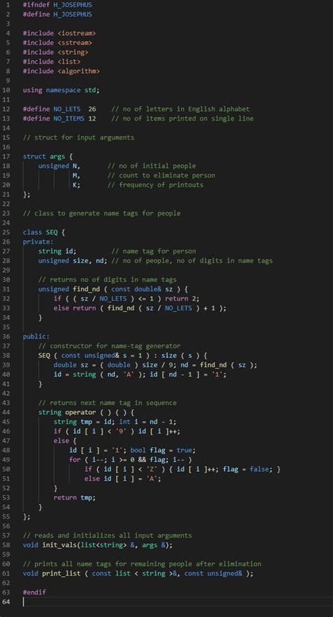 Solved Write In C The Problem Is Known As The Josephus