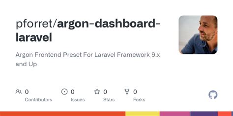 Github Pforretargon Dashboard Laravel Argon Frontend Preset For