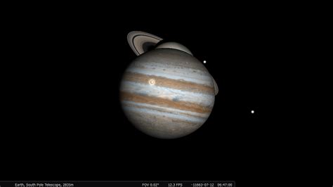 Is This Double Occultation Of Jupiter And Saturn For Real Astronomy Software And Computers