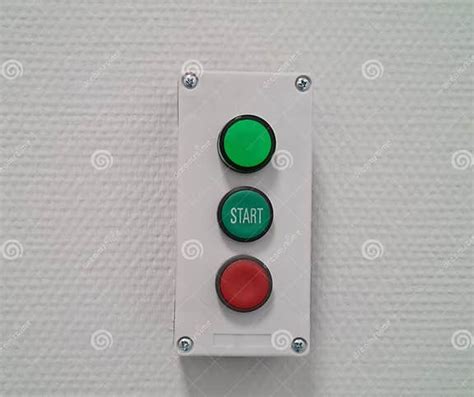 Start And Stop And Reset Button On The Electrical Box Control Box Stock
