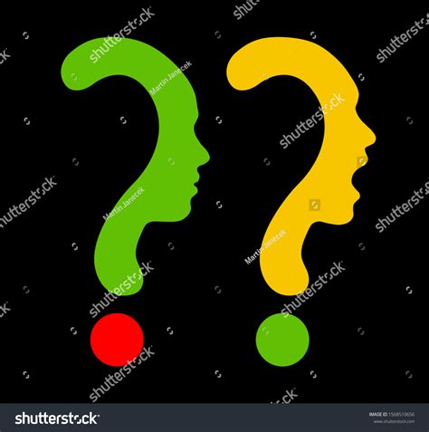 Question Mark Symbol Silhouette Girl Communication Stock Vector Royalty Free 1568510656