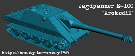 🪖 Jagdpanzer E 100 Krokodil 1 100・ 3d File For 3d Printing・cults