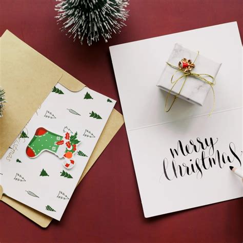 10 세트 크리스마스 3 차원 스티커 인사말 카드 Bronzing 메시지 축복 인사말 카드 4