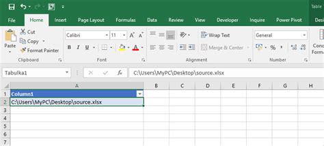 Power Query Source Reference As Filepath In Cell Trainings