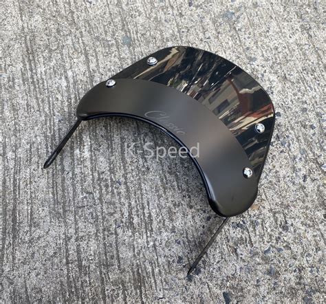 Windscreen Classic For Royal Enfield Gt 650 And Interceptor 650 Black Color