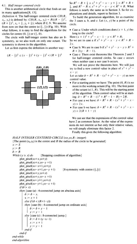 Algorithm Drawing Concentric Tiling Circles With Even Diameter