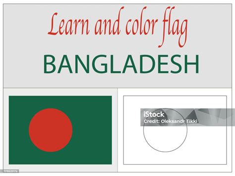 교육및학습을위한 방글라데시 국기 색칠 공부 책 원래 색상과 비율 단순히 벡터 일러스트 국가에서 플래그 세트 공휴일에 대한 스톡 벡터 아트 및 기타 이미지 Istock