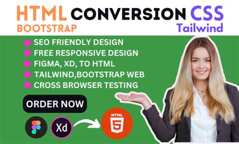 Convert Figma Psd Xd To Pixel Perfect Html Css Bootstrap By Waqarahm4d