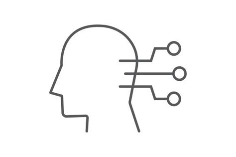neural interface thin line icon graphic by fox design · creative fabrica