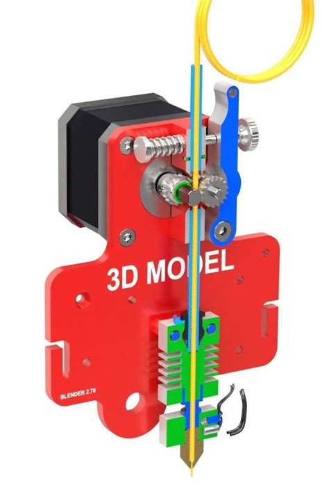Extruder For 3d Printer 3d Model Cgtrader
