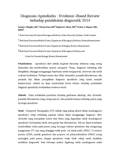 Jurnal Apendisitis Pdf
