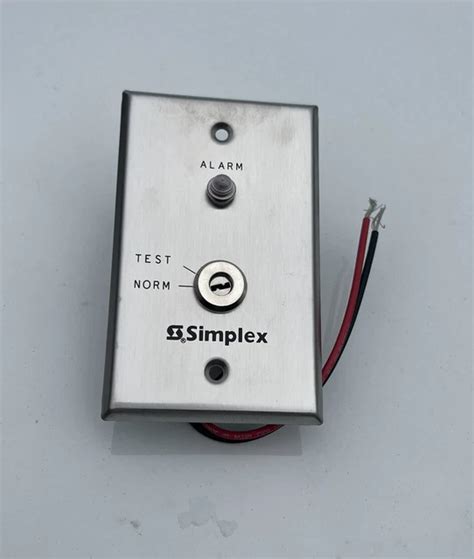 New Simplex Fire Alarm Remote Test Switch Wkey Red Led Indicator