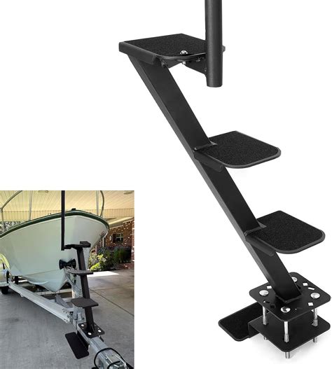 Okstenck Heavy Duty Boat Trailer Ladder 3 Step Boat Trailer Steps Non