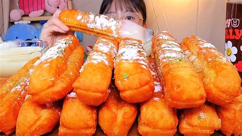중국식 꽈배기 요우티아오 중국 아침식사 백종원의 리춘시장 연유 요우티아오 디저트 먹방 Dessert Mukbang Youtube