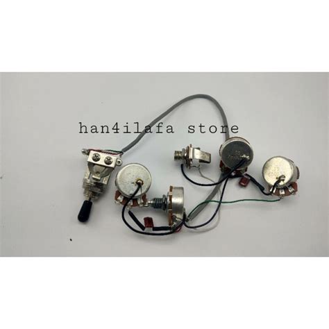 Jual Kabel Wiring 1 Set Prewired Potensio Js Switch Female Jack Untuk Gitar Model Sg Shopee