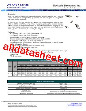 AV20K1210G201N Datasheet(PDF) - Stackpole Electronics, Inc.