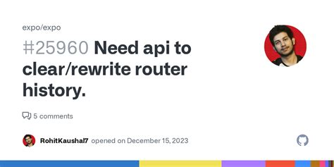 Need Api To Clearrewrite Router History · Issue 25960 · Expoexpo