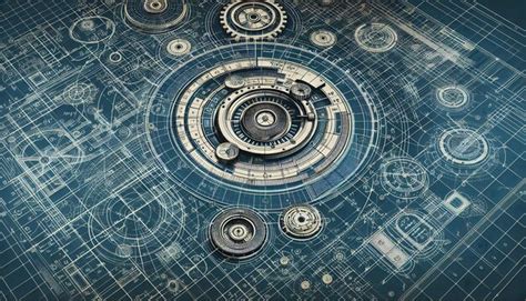 A Blueprintstyle Background With A Grid Pattern And Technical Annotations Evoking A Feeling Of